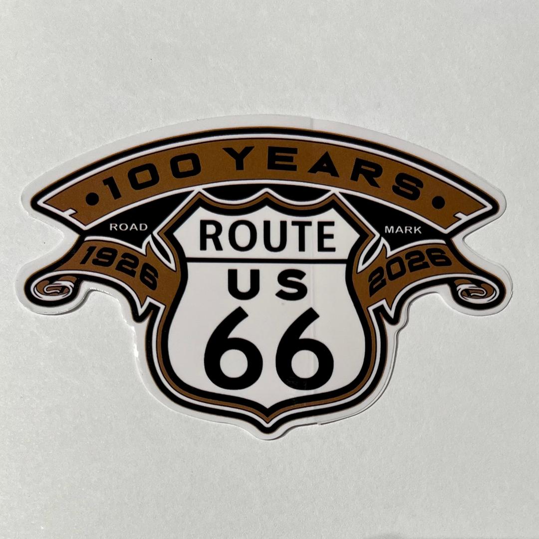 Route 66 100 Years Sticker – Illinois Rock & Roll Museum on Route 66