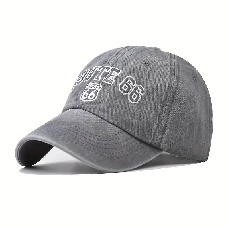 Classic Route 66 Embroidered Lightweight Cotton Casual Baseball Cap ...